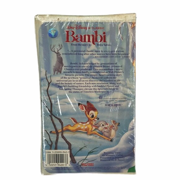 Media | Disney Classic Bambi Movie Vhs Tape New Sealed Deer Thumper ...